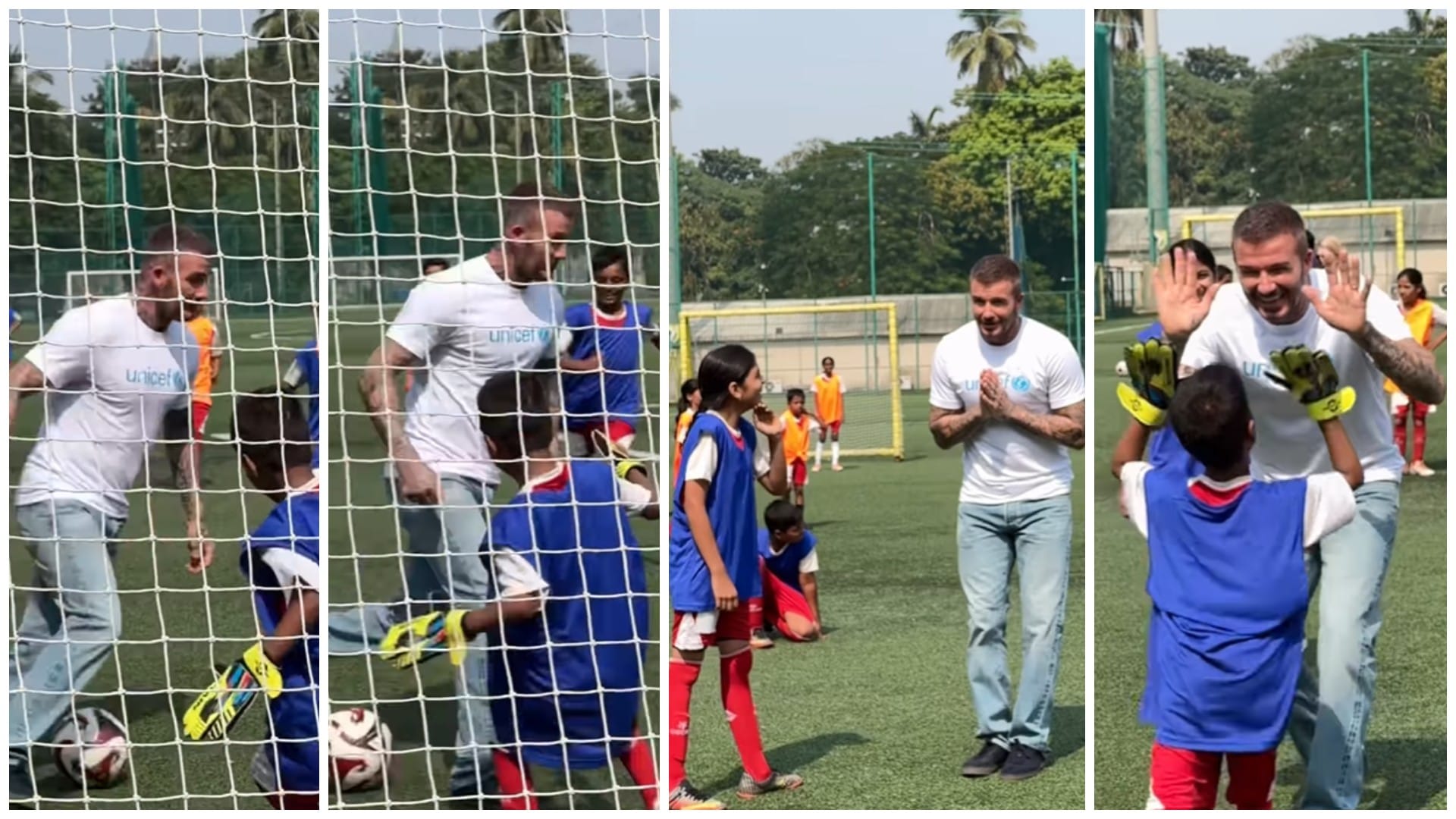 David Beckham Video:बेकहम ने मुंबई में नन्हे गोलकीपर को इस तरह छकाया ...