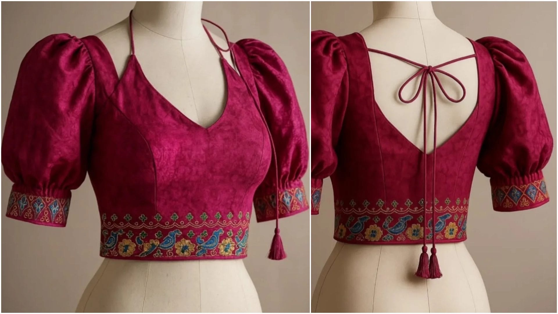 Winter Blouse Design Ideas:वेलवेट से जैकेट स्टाइल तक, सर्दियों के लिए ...