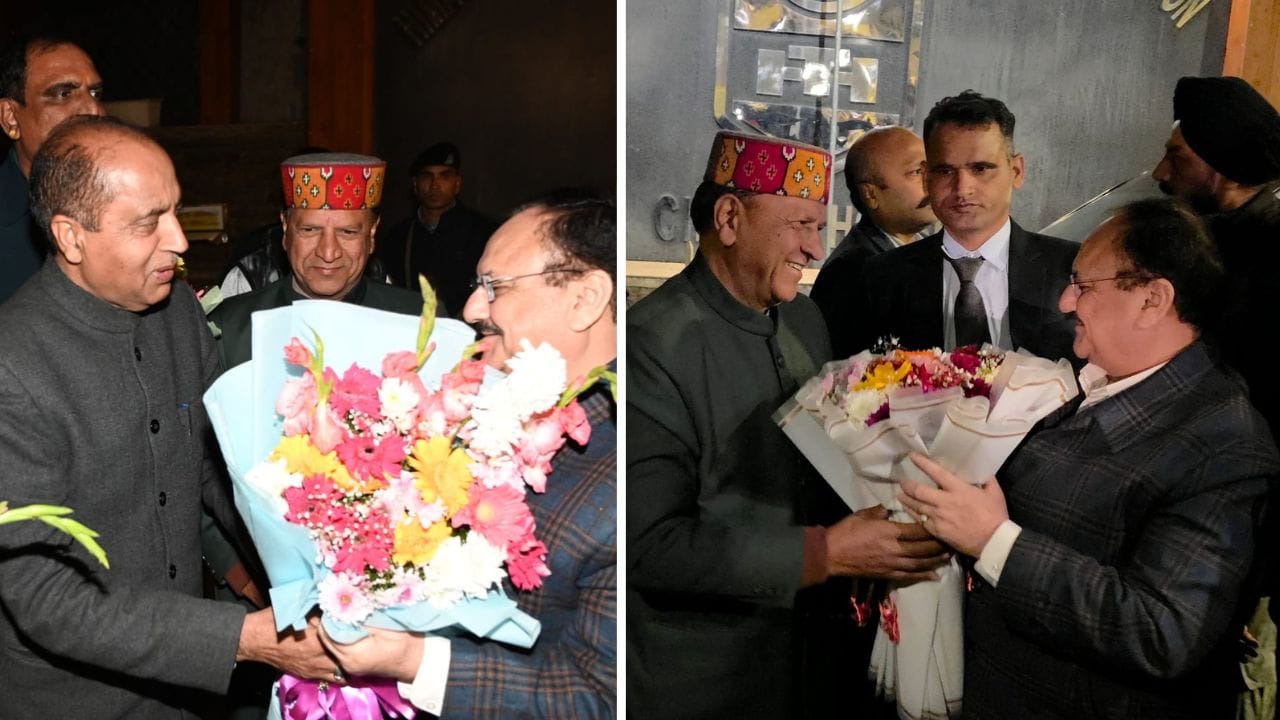 Jp Nadda Himachal Visit:शिमला पहुंचे जेपी नड्डा, आज नए प्रदेश मुख्यालय ...