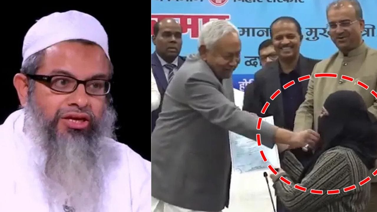 Hijab Controversy:नीतीश पर भड़के मौलाना मदनी, कहा- नकाब कपड़े का एक ...