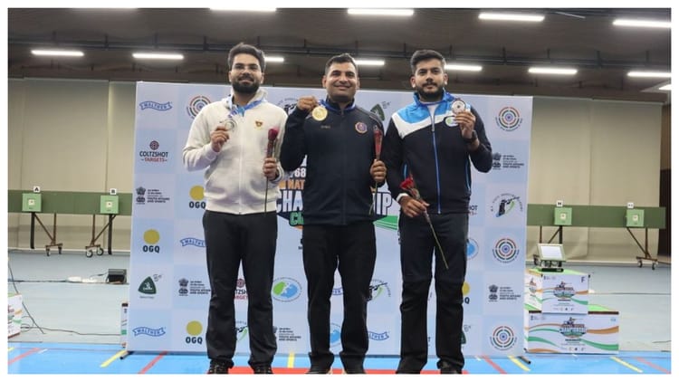 National Shooting Championship:अंकुश जाधव का शानदार प्रदर्शन, पुरुषों ...