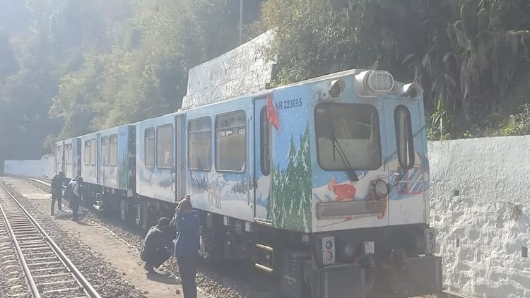 New diesel-electric multiple unit train set tested on Kalka-Shimla ...