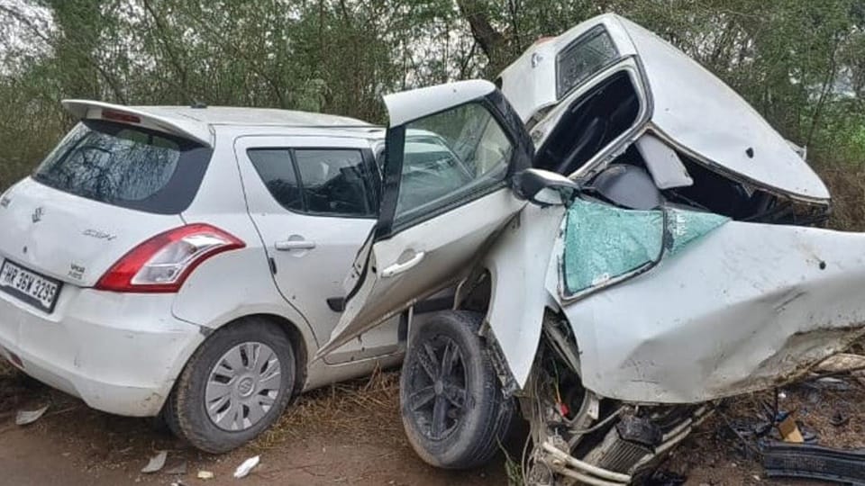 Accident:दो गाड़ियों में आमने-सामने टक्कर, हरियाणा के दंपती सहित तीन की ...