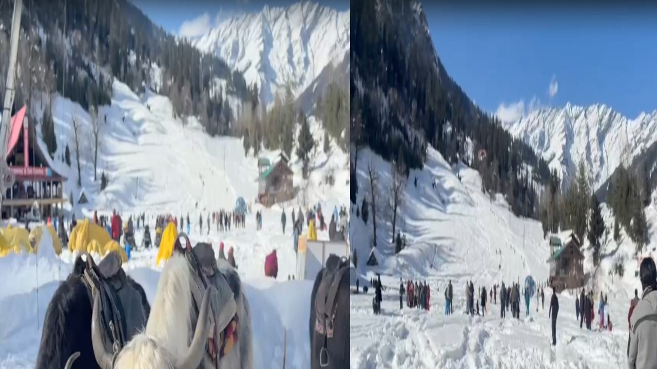 Manali Snowfall:मनाली से सोलंगनाला तक बर्फ से लकदक वादियां देख पर्यटक ...