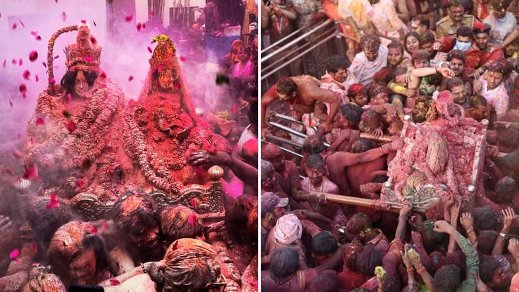 रंगभरी एकादशी:लक्खा मेले जैसा नजारा...गूंजा हर-हर महादेव, पांच लाख ...