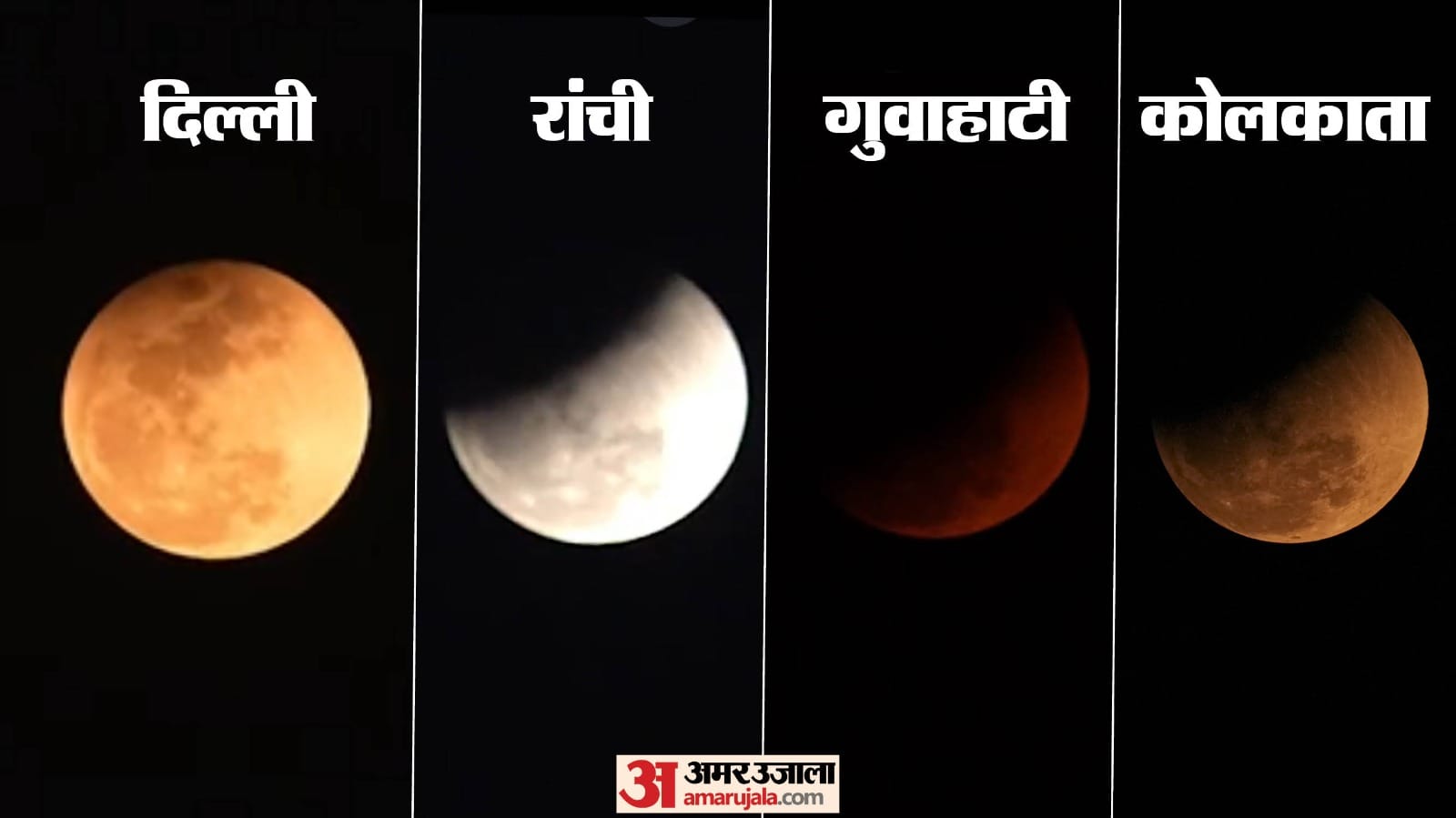 Chandra Grahan 2026:तस्वीरों में देखें साल के पहले 'ब्लड मून' चंद्र ...