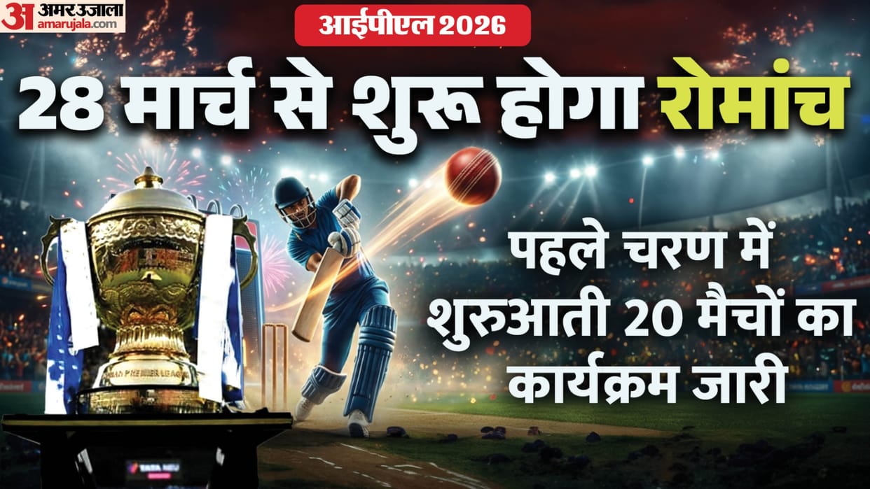 Ipl 2026:आईपीएल का कार्यक्रम जारी, पहले चरण के 20 मुकाबलों में चार डबल ...