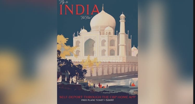 'भारत की मुफ्त उड़ान भरें':ताजमहल के साथ अमेरिकी स्व-निर्वासन विज्ञापन ...