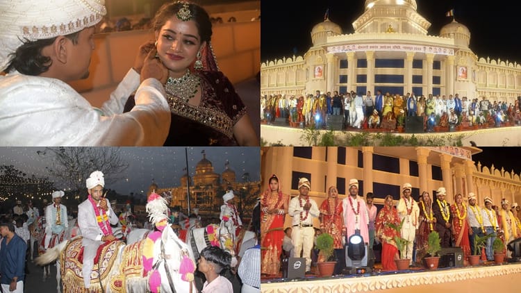 Up:101 जोड़ों का सामूहिक विवाह, बुद्धम शरणम् गच्छामि की गूंज, आशीर्वाद ...