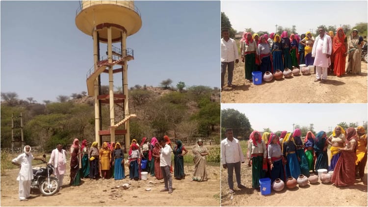 Kotputli Water Crisis: Churi Villagers Protest Supply Halt, Smash Pots ...