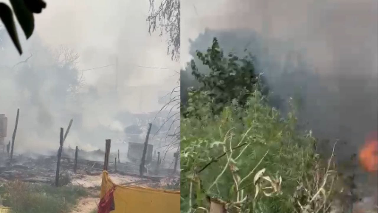 Jammu Kashmir:जम्मू के त्रिकुटा नगर में झुग्गियों में लगी भीषण आग, दो ...