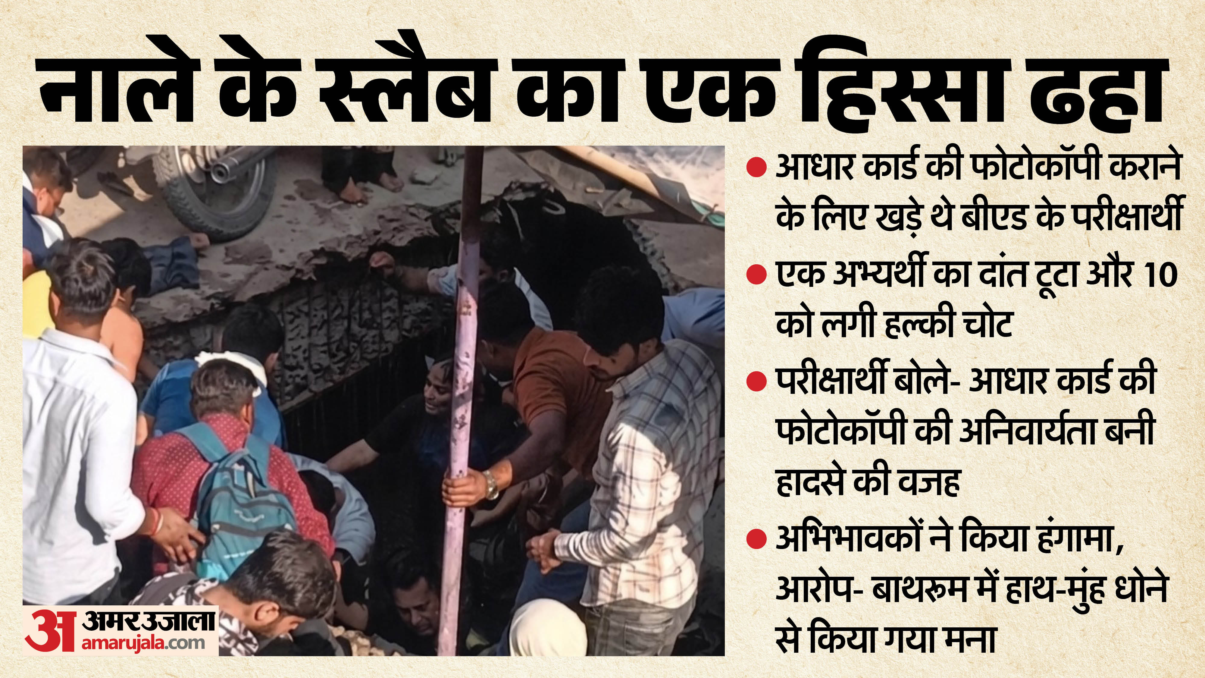 नाले का स्लैब ढहा:कीचड़ से सने कपड़े, दहशत से कांपते रहे हाथ; 20 ...