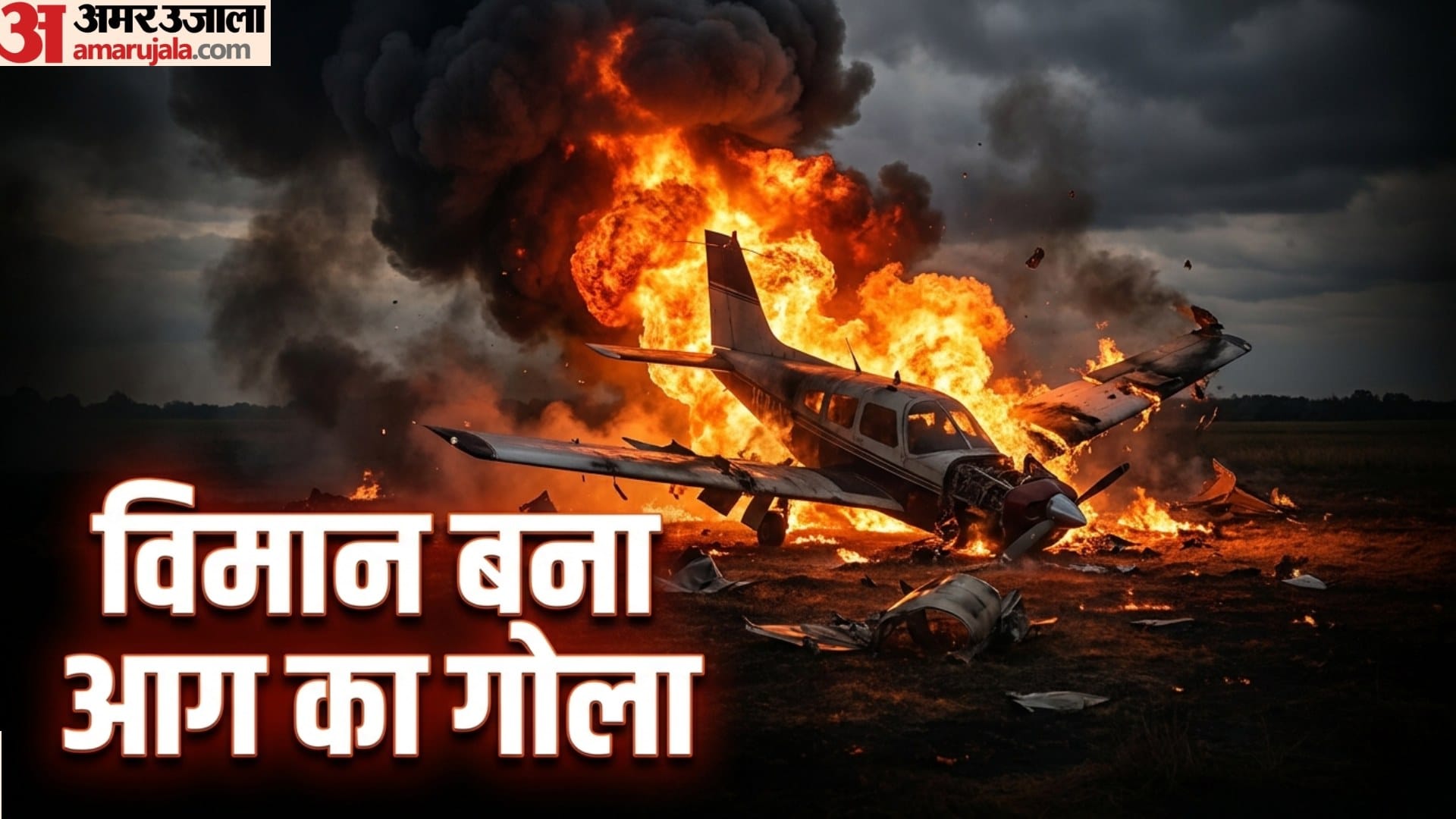 Plane Crash:जमीन से टकराते ही विमान बना आग का गोला, भयानक हादसे का लाइव ...