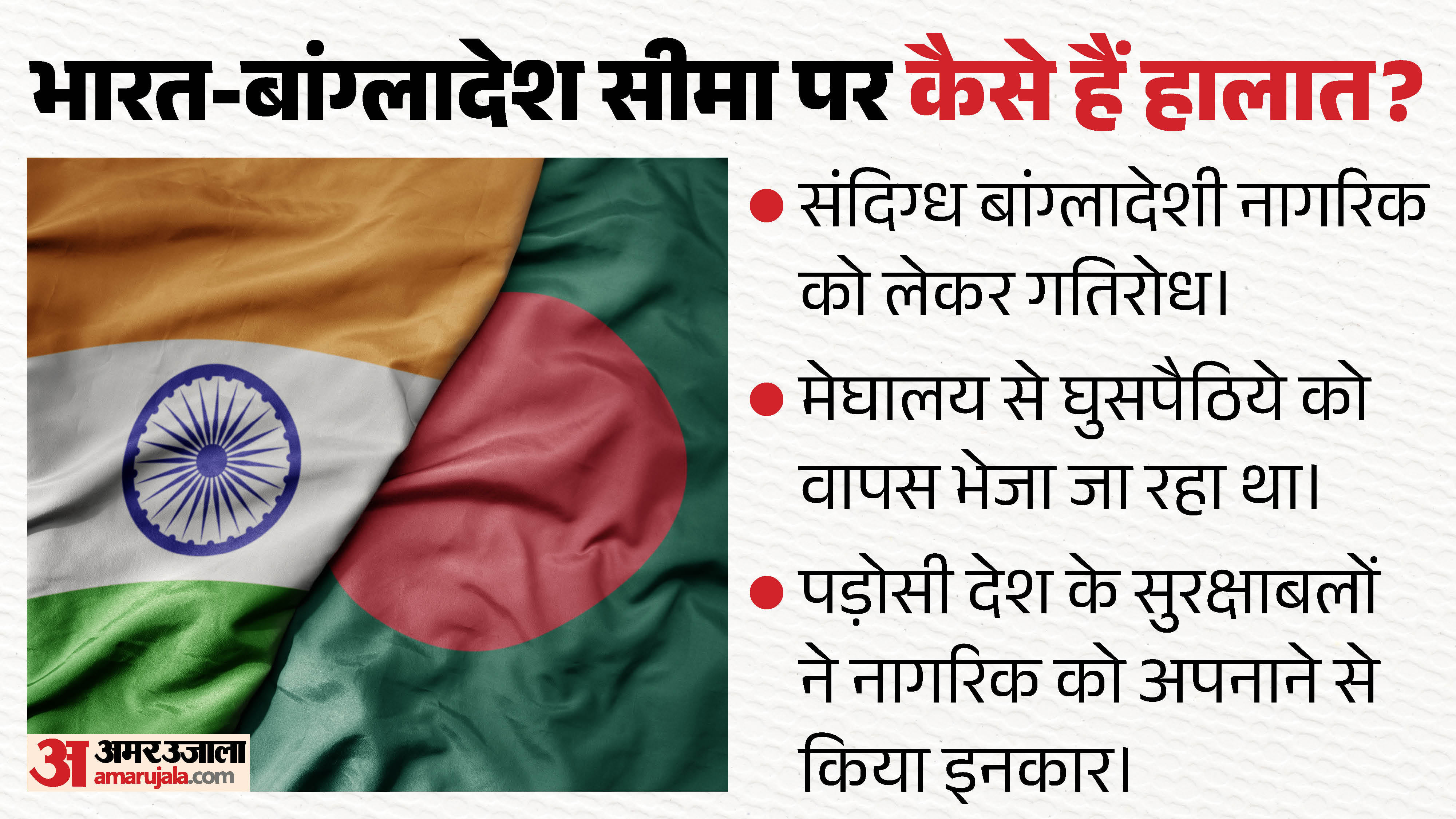 भारत-बांग्लादेश सीमा पर तनाव:मेघालय से घुसपैठिये को वापस भेजने पर विवाद ...