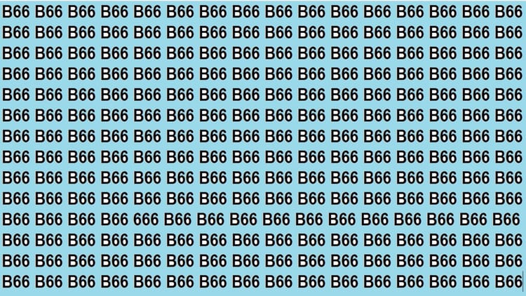 Optical Illusion:तस्वीर में B66 की भीड़ में छिपा है 666, जीनियस हैं तो ...