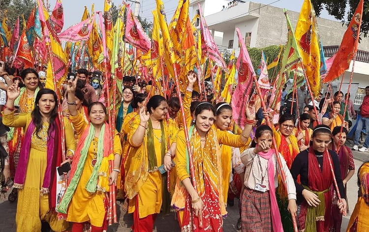 Grand Nishan Yatra Of Khatu Shyam Baba Started In The City - Jind News ...