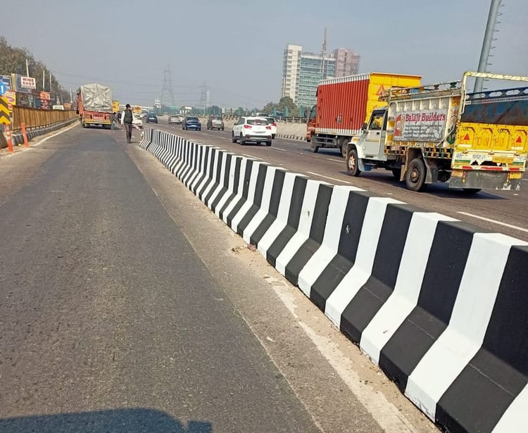 If Spring Posts Were Broken For Security On National Highway-44, Stone ...