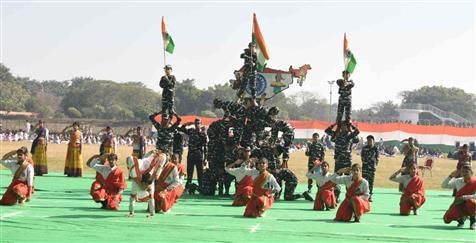 Fully Rehearsed For Republic Day Celebrations At Rajiv Gandhi Stadium ...