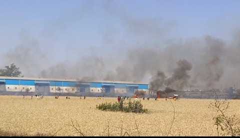 Fire Wreaked Havoc In The Farmer's Wheat Crop, The Farmer's Standing ...