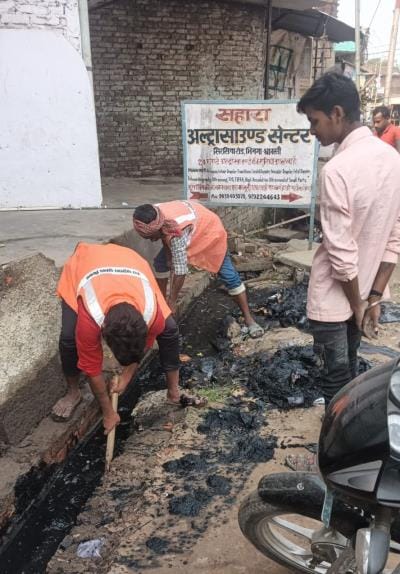 Efforts To Tackle Waterlogging Started In Bhinga - Shravasti News ...