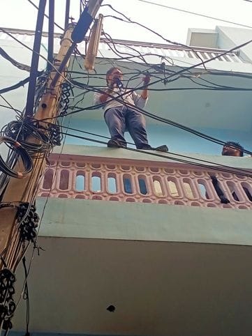 Electricity Pole Bent Due To Rain, Power Supply Disrupted In Half The ...