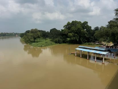 The Water Level Of Gomti River Is 50 Cm Below The Warning Point, But Is ...