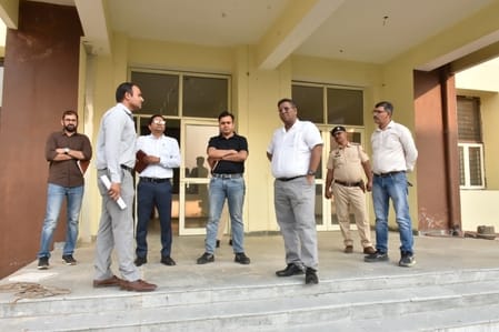 Dc Inspected The Under-construction Mini Secretariat Building ...