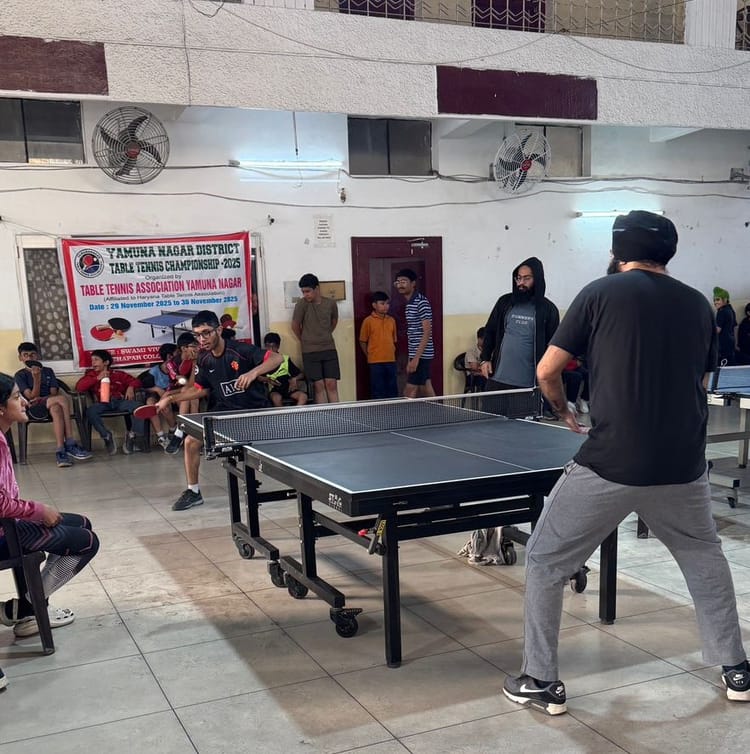 Raman and Adamy reach district table tennis finals in Yamuna Nagar ...