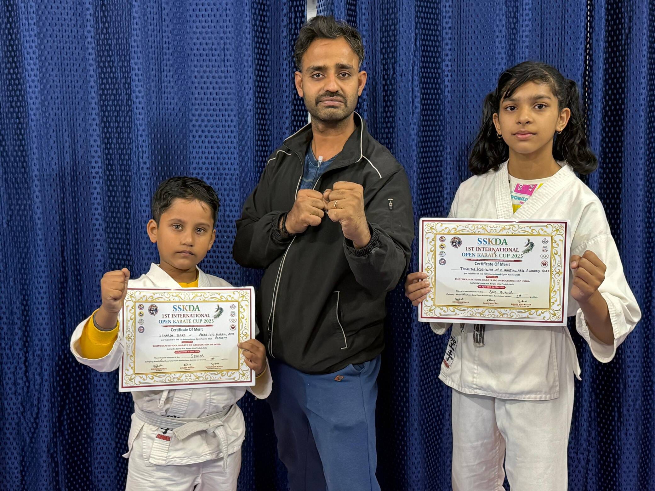 Toshika And Aarav Achieved Brown Belt - Agra News - Agra News:तोशिका और आरव ने हासिल की ब्राउन बेल्ट