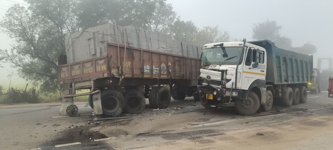 Three Vehicles Collided Near Village Bhairavi On National Highway 334b ...