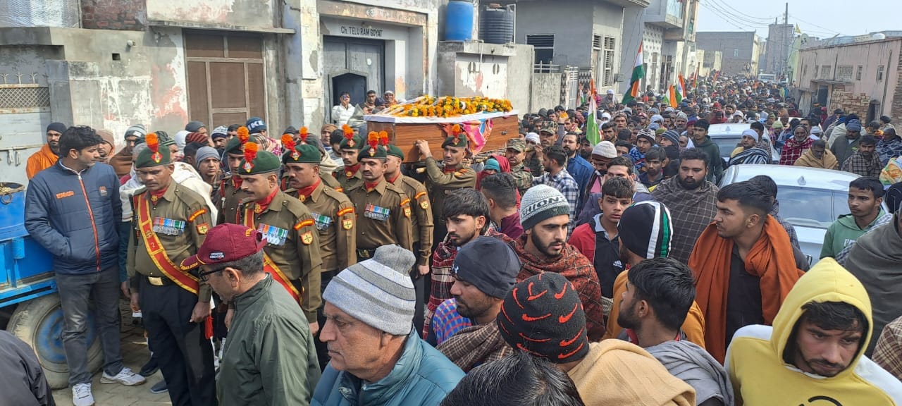 The Hero Was Given A Final Farewell With Military Honors - Hisar News - Hisar News:सैन्य सम्मान ...