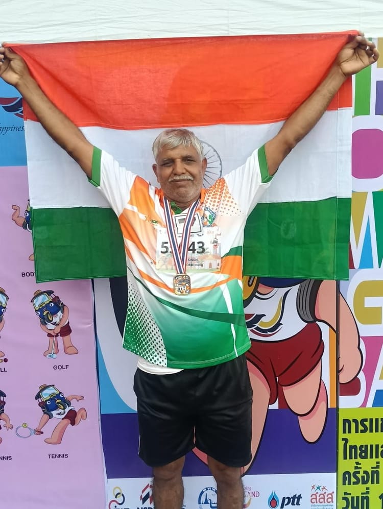 Devi Singh Saini Won Gold In Relay Race In Thailand - Rohtak News ...