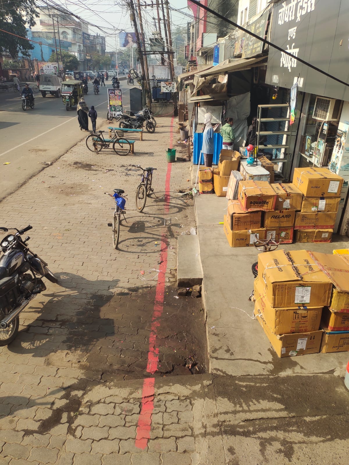 The Boundary Line Drawn For Traders In Gandhinagar. - Basti News ...