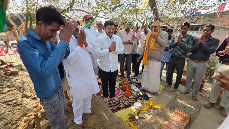 Foundation Stone Laying Ceremony Of Matarani Temple Completed In Bhader ...