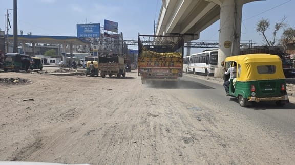 Road From Tikri Border To Mundka In Dilapidated Condition ...
