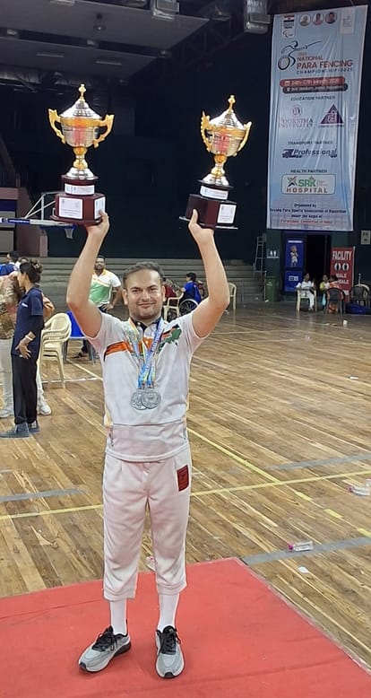 Sandeep Mor Won Two Silver Medals In The National Para Fencing ...