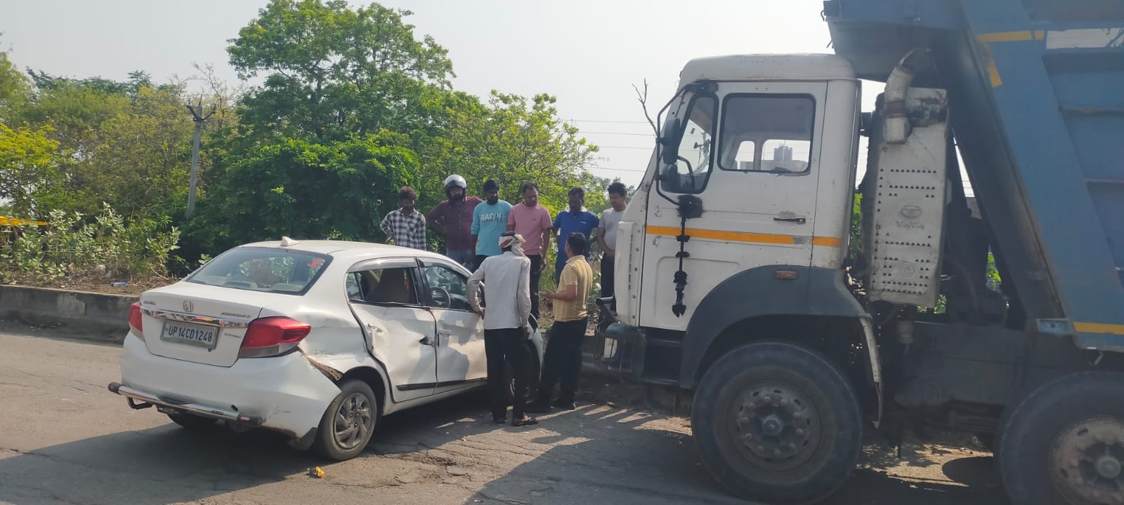 Mother And Son Riding In Car Injured After Collision With Dumper ...