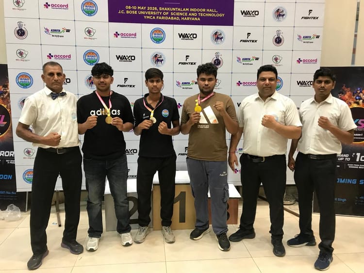 Jatin And Chris Won Gold In Kick Boxing, Nitin Got Silver - Sonipat ...