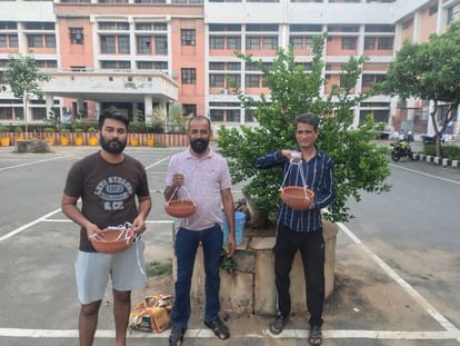 Water Jugs Kept In The Mini Secretariat - Mahendragarh/narnaul News ...