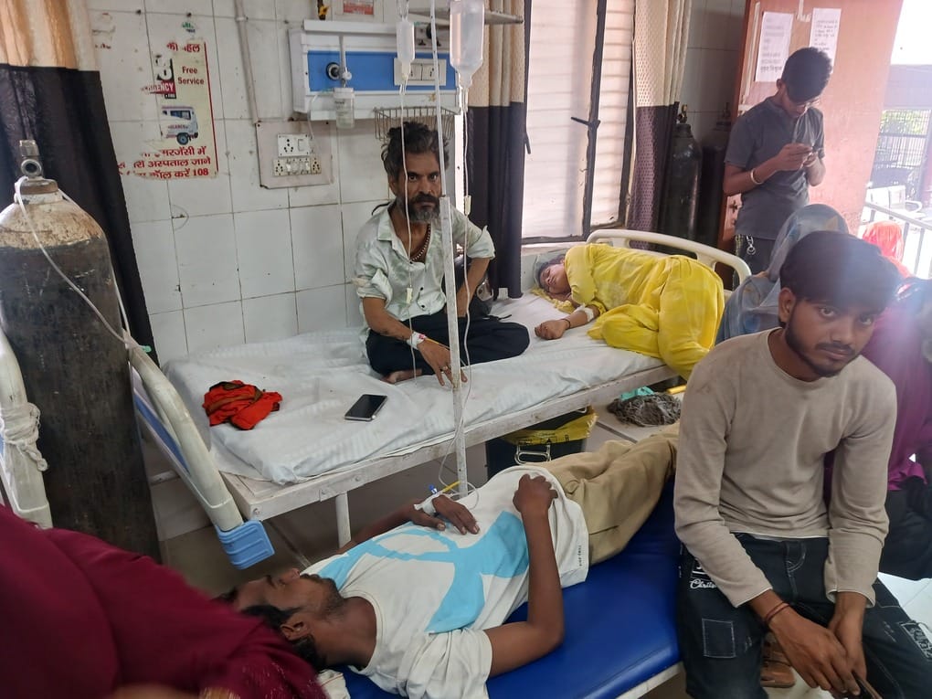 District Hospital Overwhelmed: Beds Run Short, Patients Treated On ...