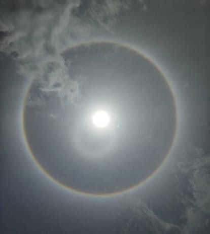 A Bright Ring Around The Sun Was Visible For About 45 Minutes From 12 ...