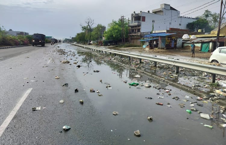 Cleanliness Derailed On 46-km Highway, With Garbage Clogging Drains At ...