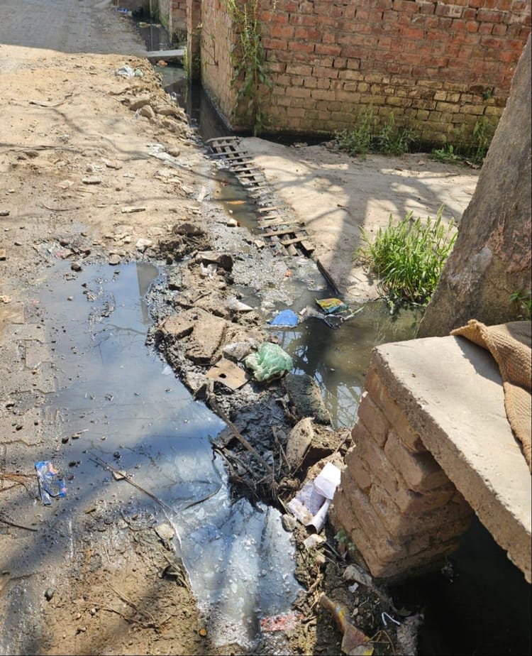 Sewer Water Flowing In The Streets, Situation Like A Dumping Zone Near ...