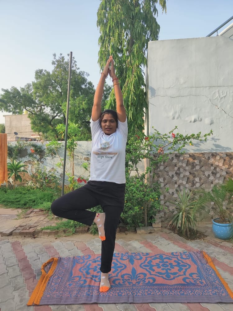 Vrikshasana Is A Balancing Yoga Pose. - Rewari News - Rewari News ...