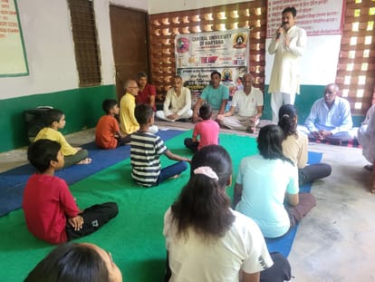 The Mla Boosted The Morale Of Children And Villagers By Practicing Yoga ...