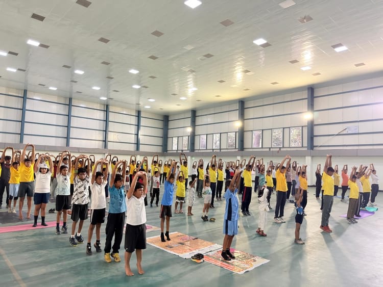 The Mantra Of Yoga Resonated Across Sports Grounds, Conveying The ...