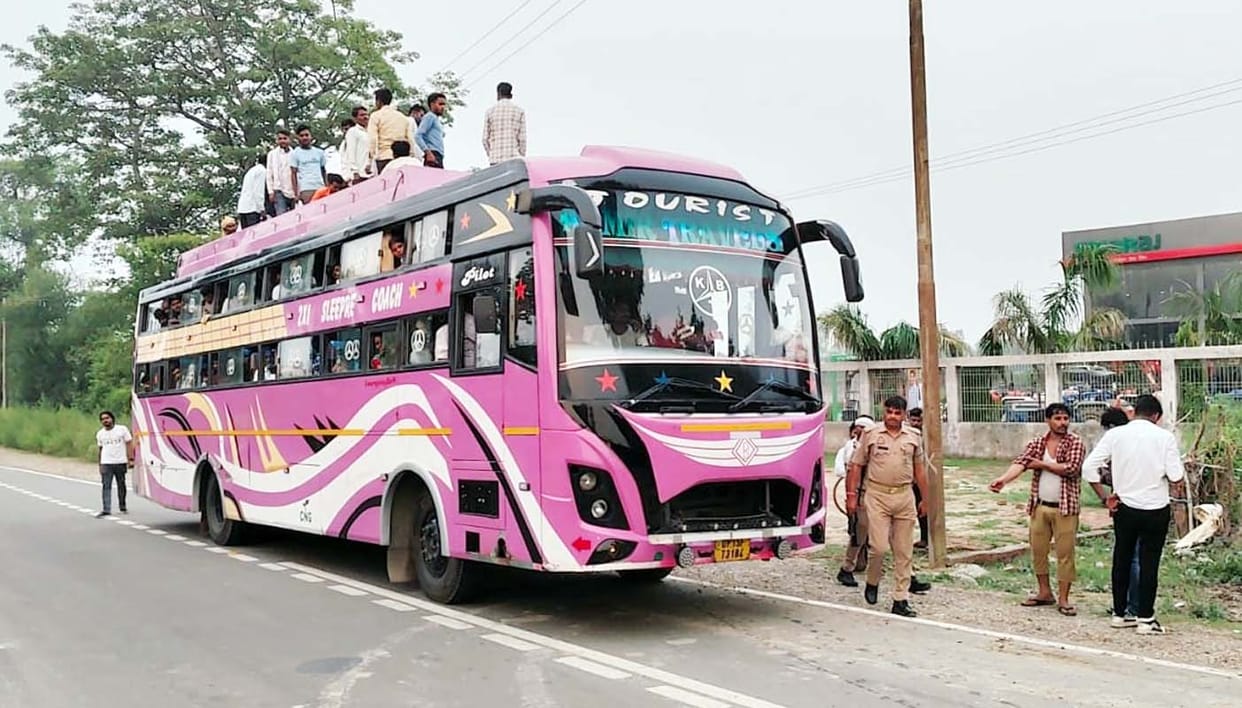 A 70-seater Private Sleeper Bus Was Running With 175 Passengers On ...