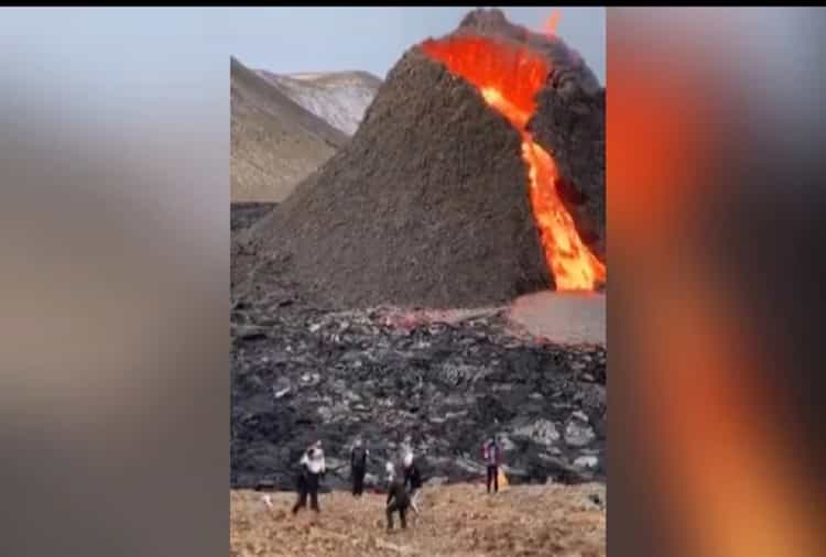 Some People Were Playing Volleyball Near Volcano Eruption Area Video Is ...