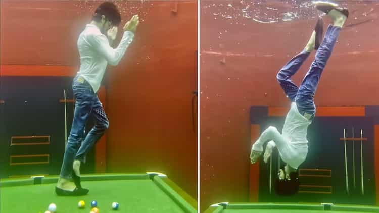 Underwater Moonwalk Hydroman Did Amazing Moonwalk Under Water Like ...